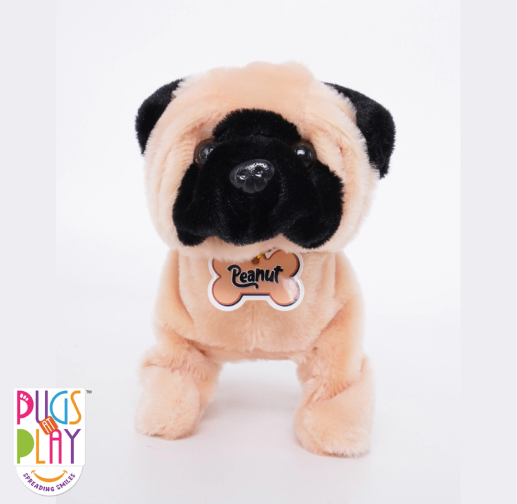 Pugs at Play Peanut The Pug Walking Dog-Real Animal Sound, Wag Tails ...