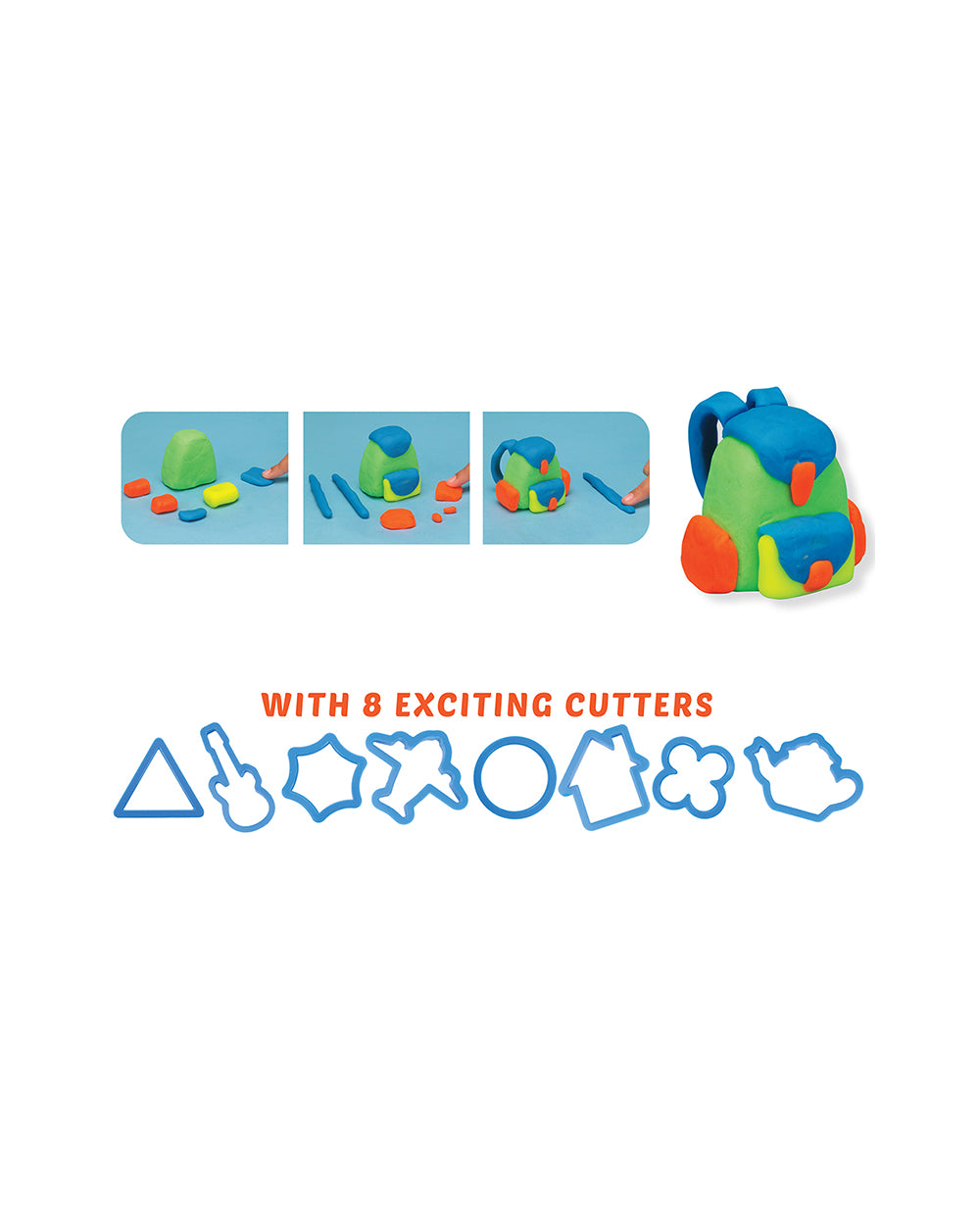 Funskool Fundough School Bus-With 8 Cutters & 8 Clay Tubs-Art & Craft ...