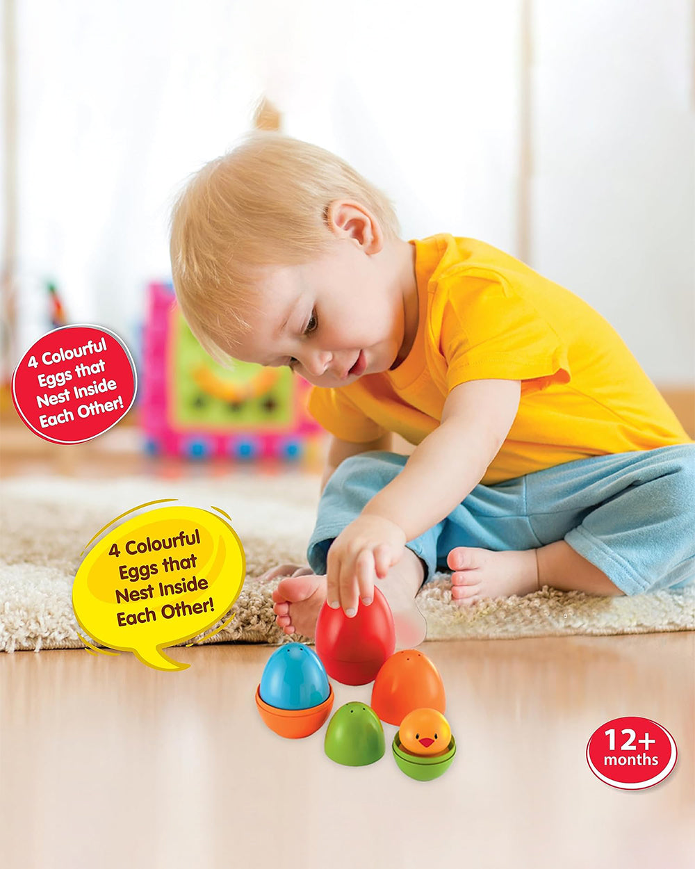 Funskool Giggles Nesting Eggs-Shape Sorter & Stacker-Learning ...