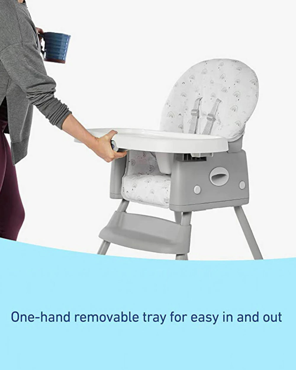Graco Simple Switch Baby High Chair-3 Recline Levels-One Hand Removable ...