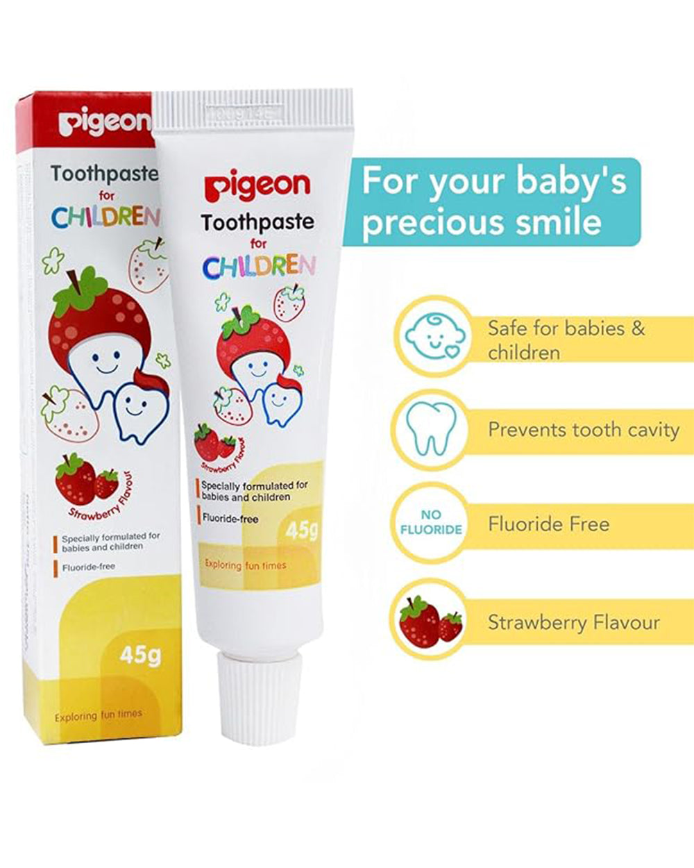 Pigeon Baby Toothpaste Strawberry Flavour-Extra 10% Off – duckduckbaby