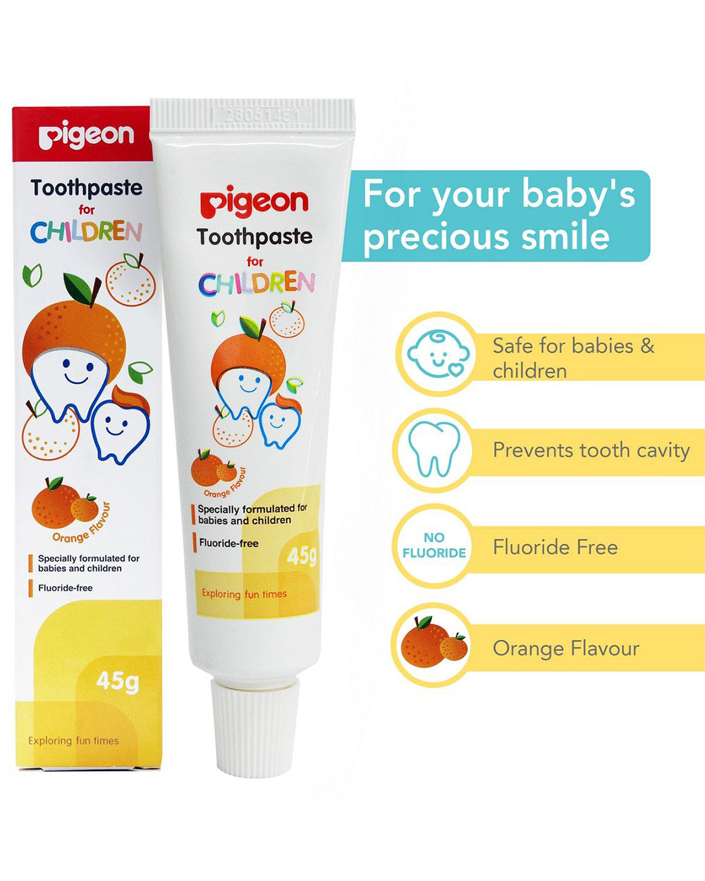 Pigeon Baby Toothpaste Orange Flavour-Extra 10% Off – duckduckbaby