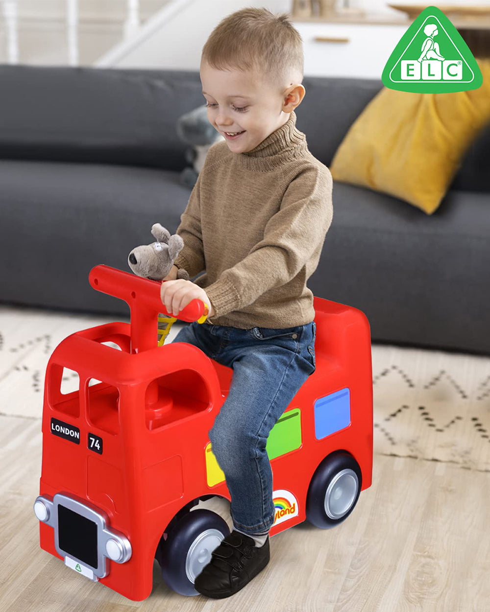 ELC Happyland Ride On Bus Vehicle Toy-Red-9M+-Extra 10% Off – duckduckbaby