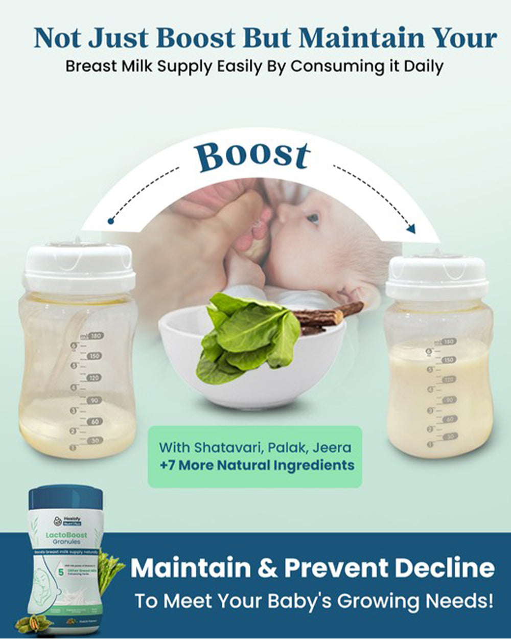 Healofy Nutri Plus Lacto Boost Granules-Breast Milk Enhancer ...